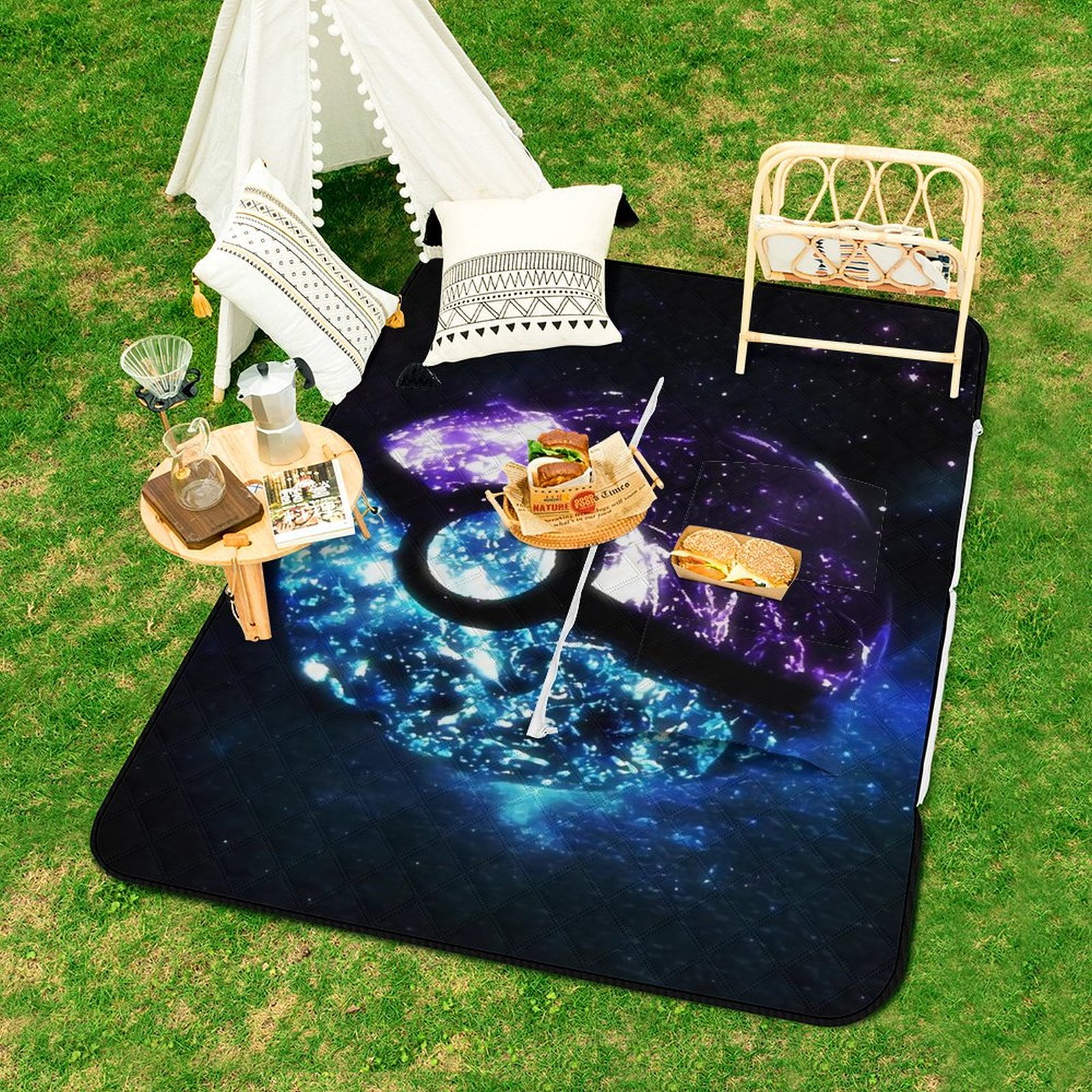 Planet Galaxy Pokémon-Pikachu Ball Picnic Blankets 59"x39" Extra Large ...