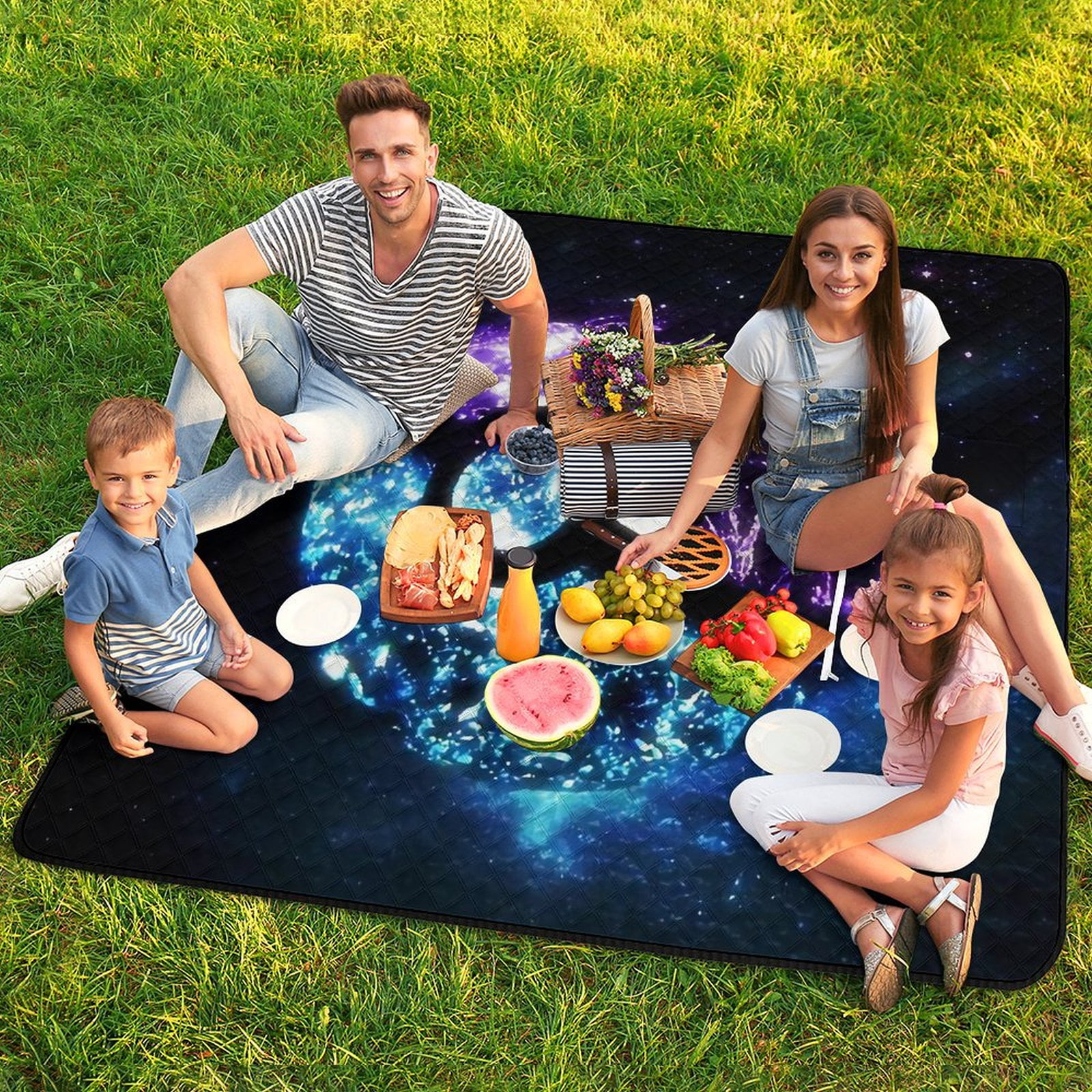 Planet Galaxy Pokémon-Pikachu Ball Picnic Blankets 78"x78" Extra Large ...