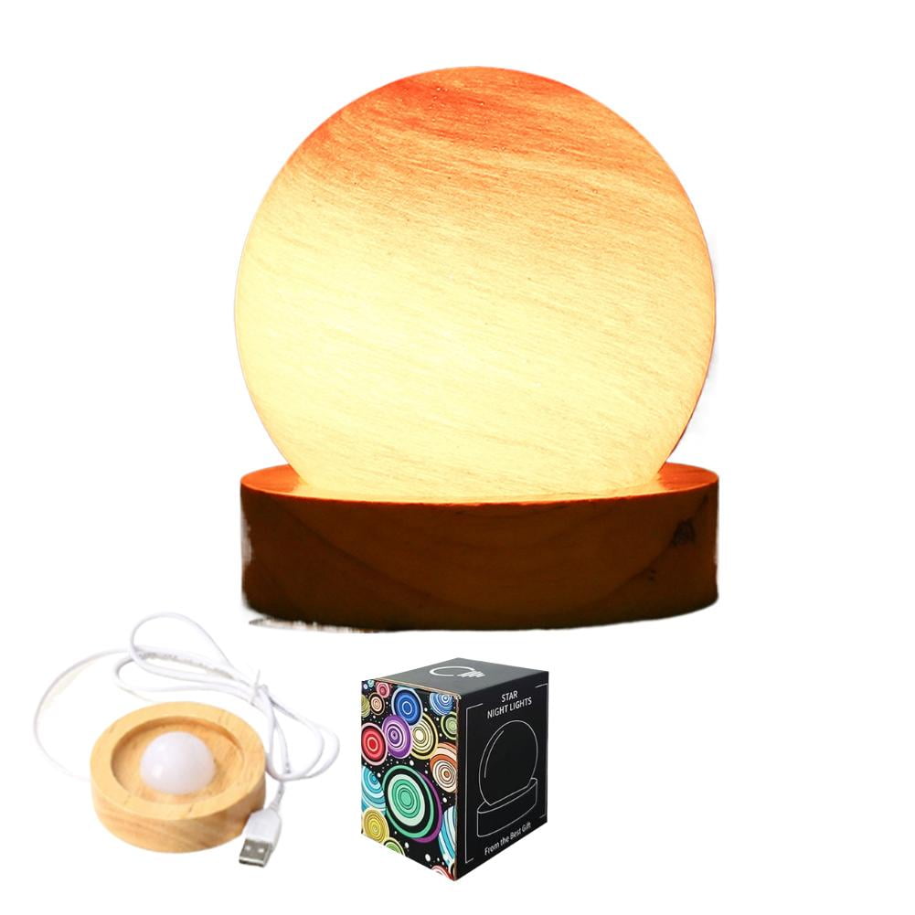 Planet Glass Night Light with Starry Sky Effect, Detachable Design for ...