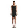 Planet Gold Clothing Womens Rhinestone Trim Dress With Asymmetric Hem Sizes Xs Xxxl