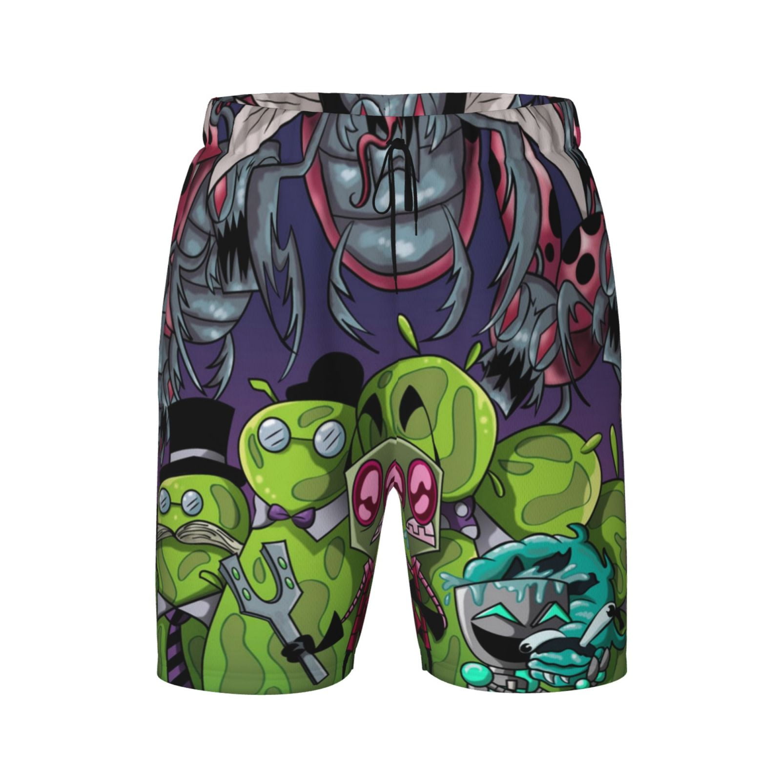 Planet Invader Zim Teen Swim Trunks Summer Beach Board Shorts Quick Dry ...