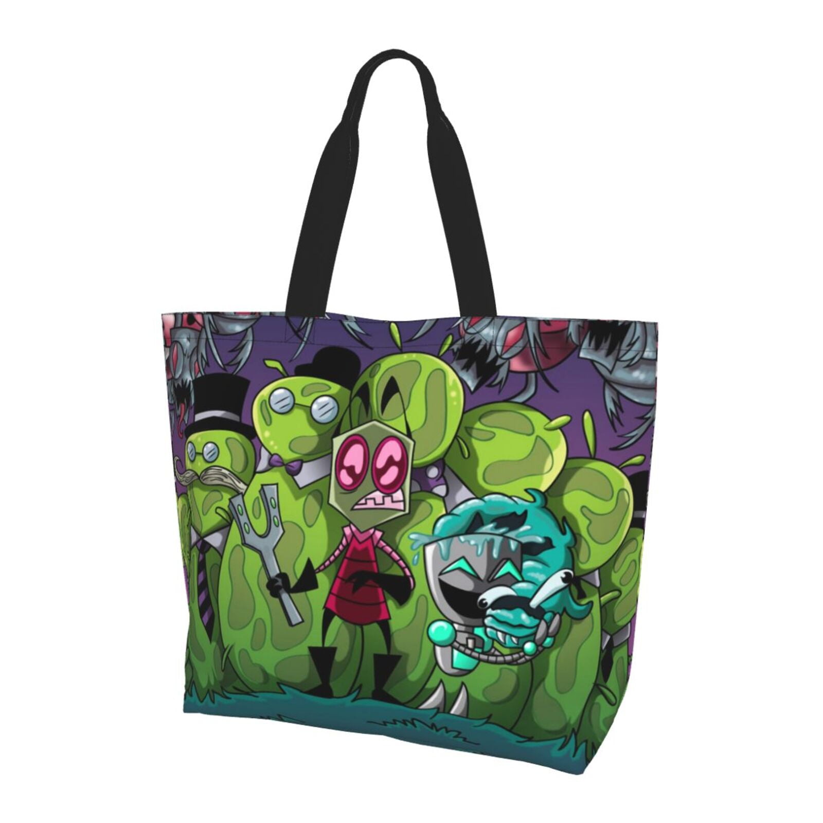 Planet Invader Zim Tote Bags Reusable Women Shoulder Bag Grocery Bag ...