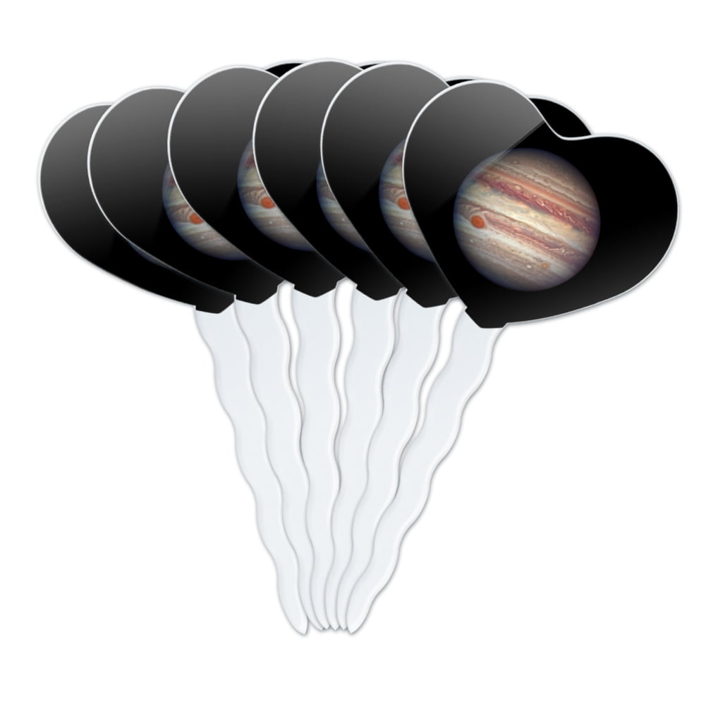 Planet Jupiter Solar System Heart Love Cupcake Picks Toppers Decoration ...