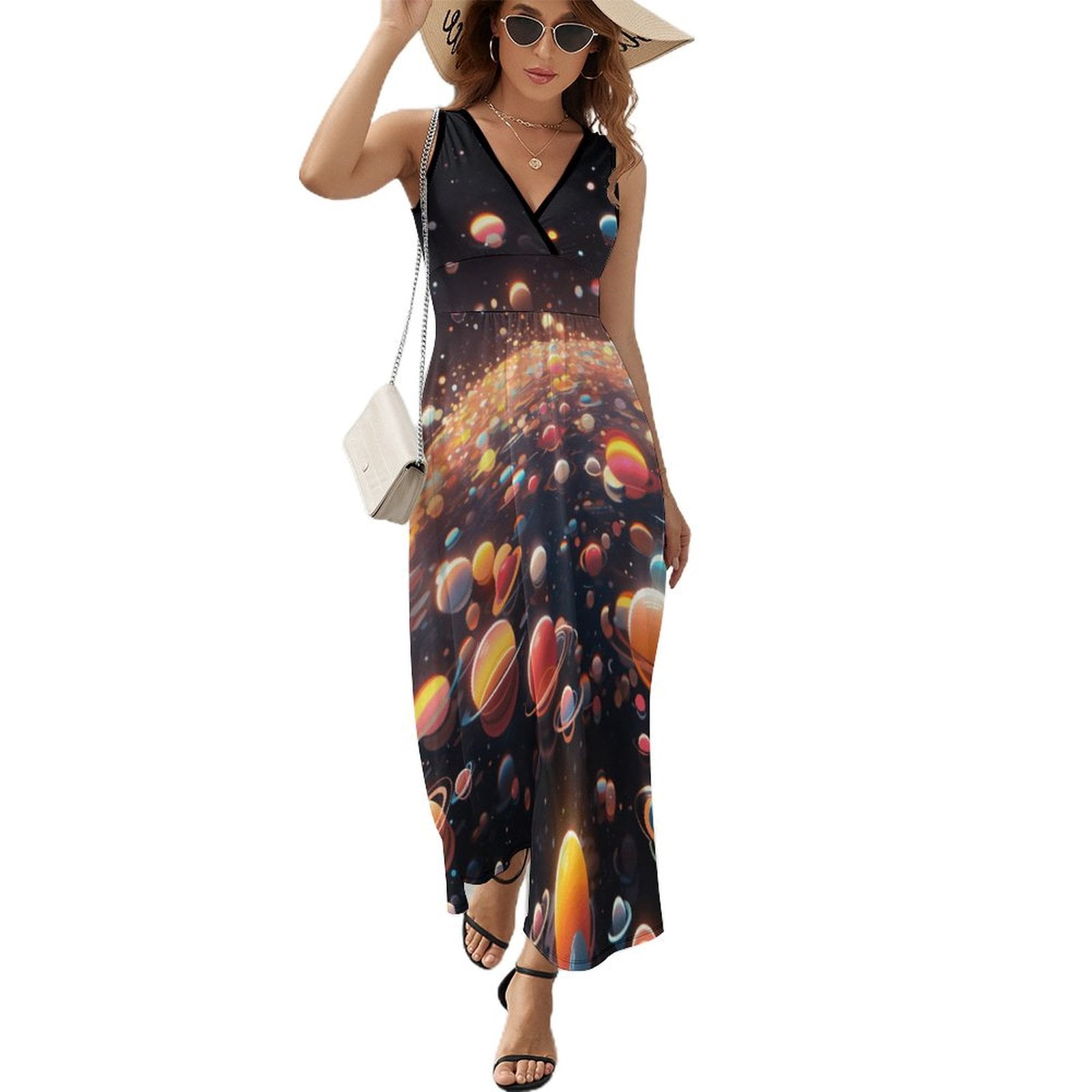 Planet Mars Mercury Jupiter Art Sleeveless Dress Women's Summer Suit ...