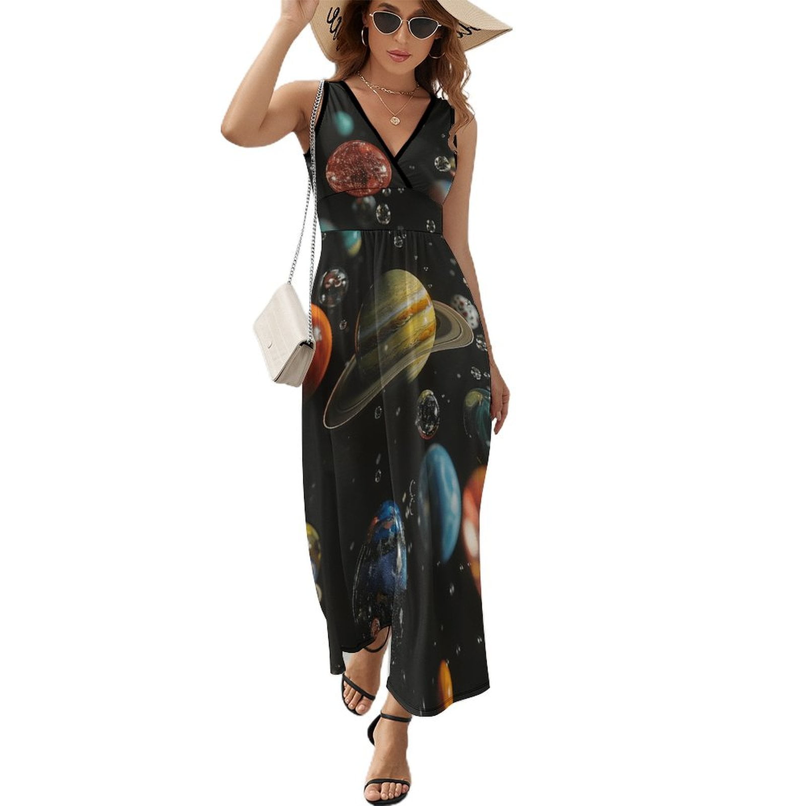 Planet Mars Mercury Jupiter Art Sleeveless Dress Women's Summer Suit ...