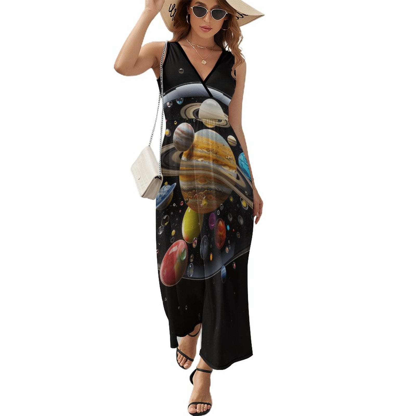 Planet Mars Mercury Jupiter Sleeveless Dress Female Clothing Dress Women Summer 2025 Dress ...