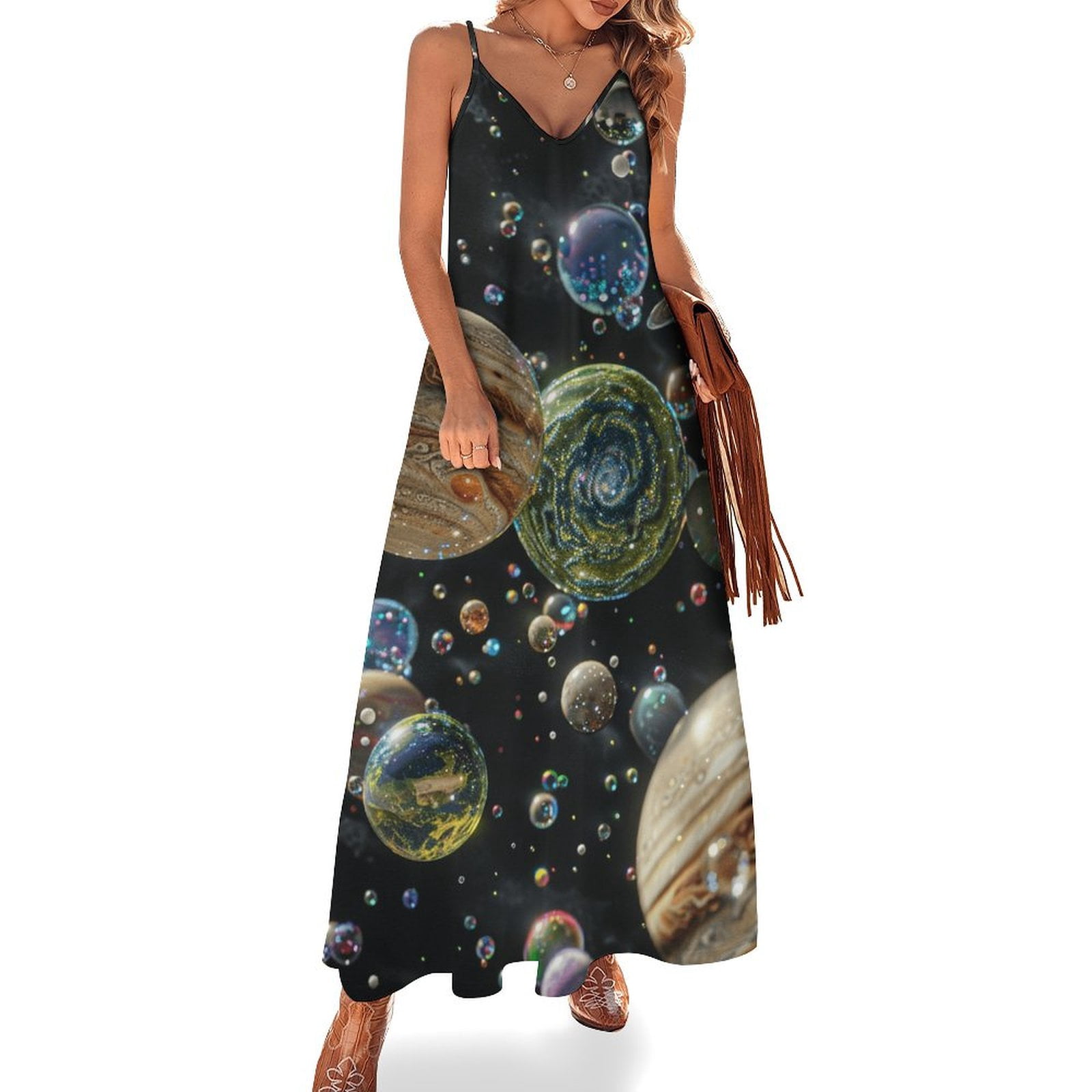 Planet Mars Mercury Jupiter Sleeveless Dress Women's Luxury Party Dress ...