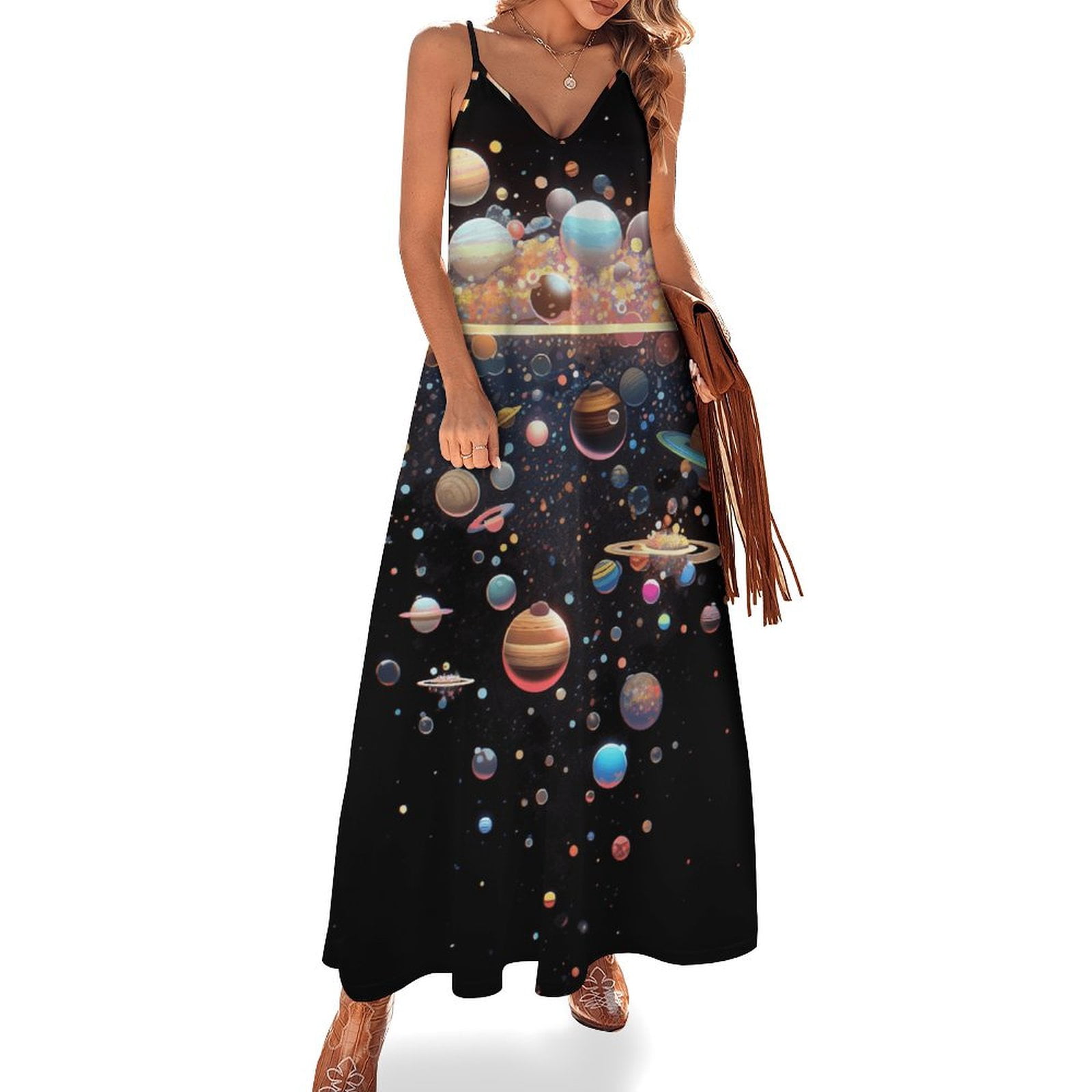 Planet Mars Mercury Jupiter Sleeveless Dress Women's Luxury Party Dress ...