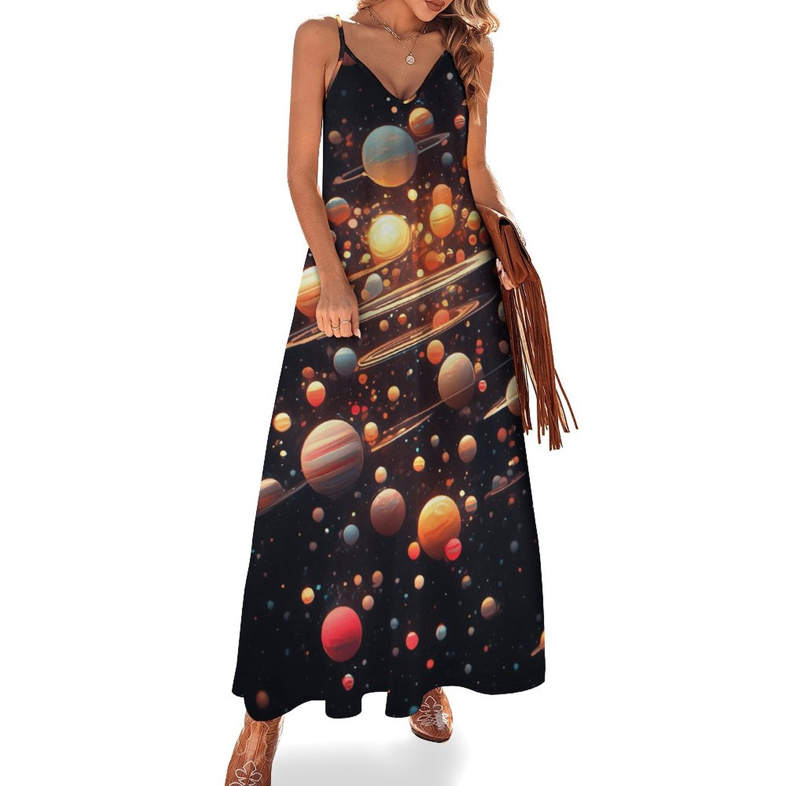 Planet Mars Mercury Jupiter Sleeveless Dress Women's Luxury Party Dress ...