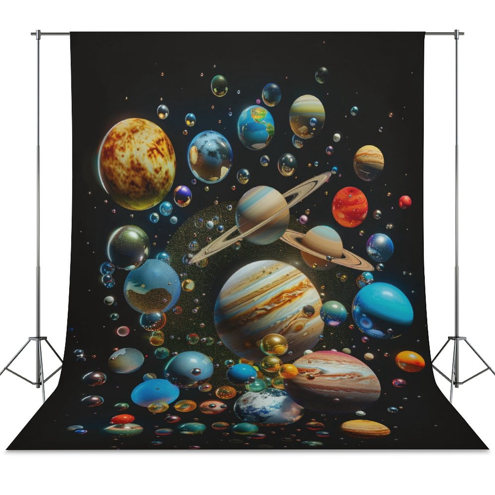 Planet Mars Mercury Jupiter Spring Wall Backdrop Background Floral ...