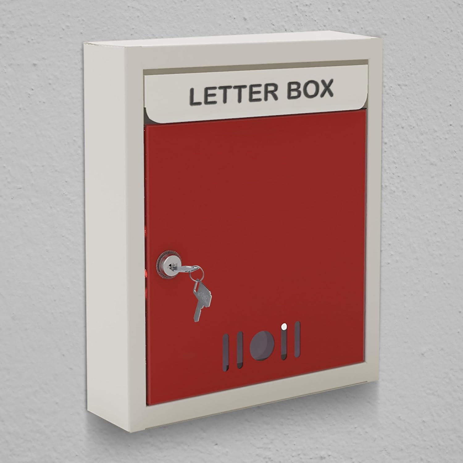 Planet Metal Wall Mount A4 Size Letter BoxMail BoxLetter Box for Home gate with Key Lock Red ...