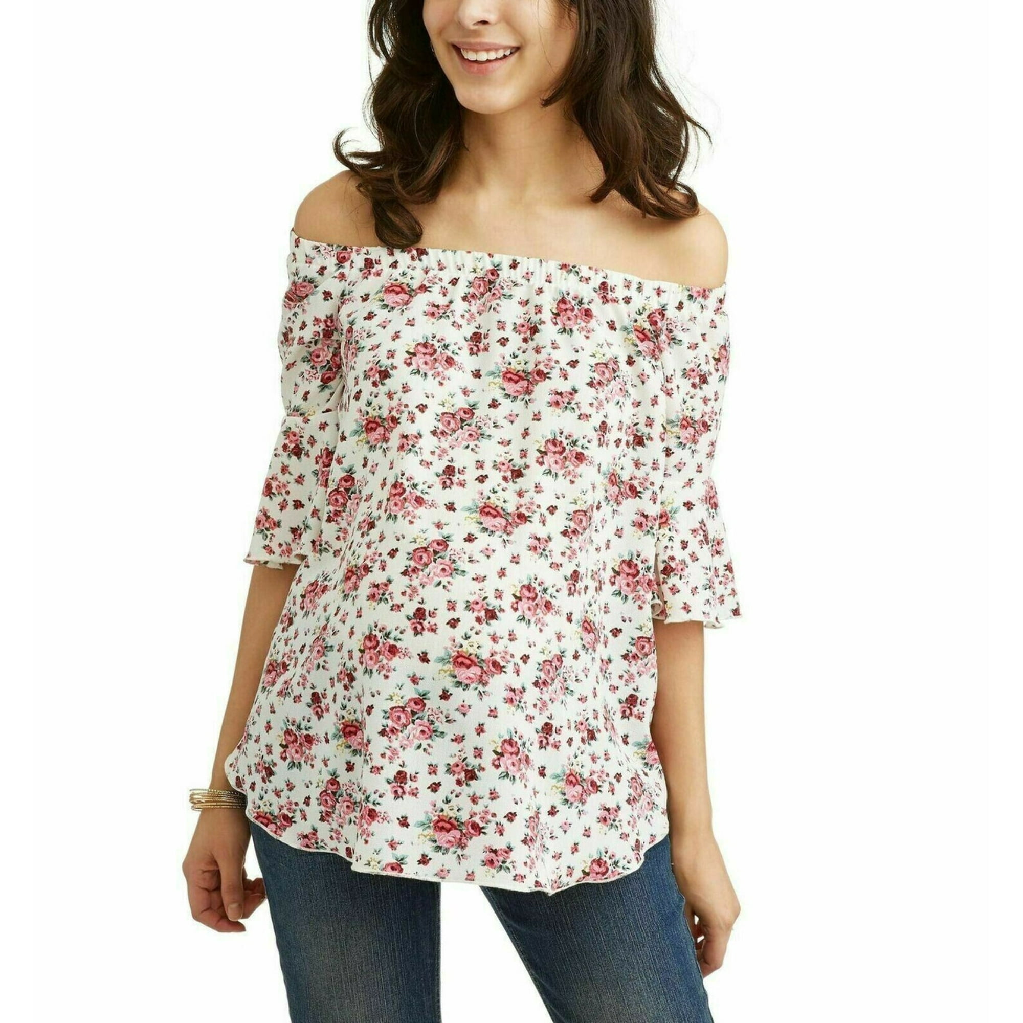 Planet Motherhood Blouse Maternity Size XL Floral Crepe Off the ...