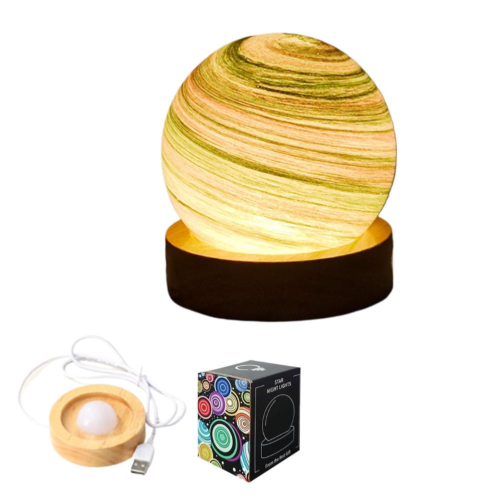 Planet Night Light,3D Jupiter Night Lamp Planet Light,USB Charging ...