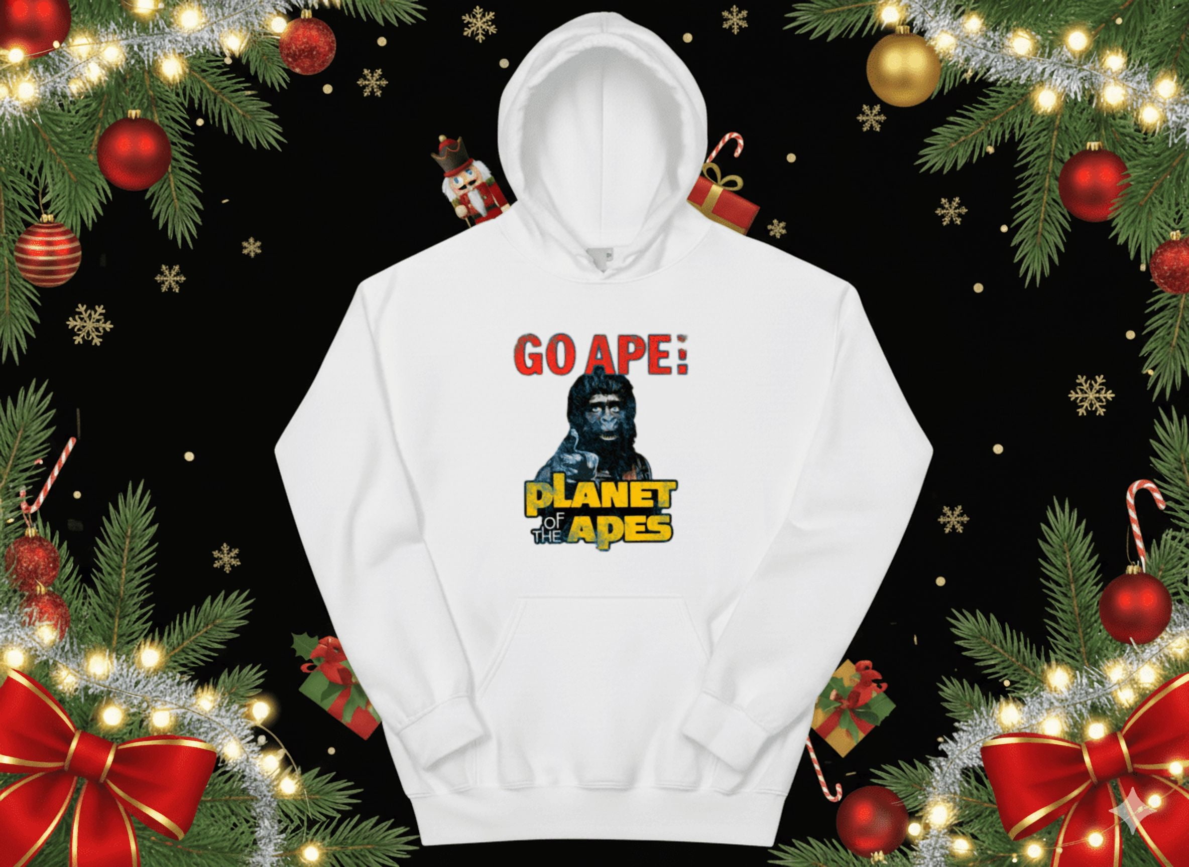 Planet Of The Apes Go Ape Distressed Vintage Sci Fi Hoodie Shirt, up to ...