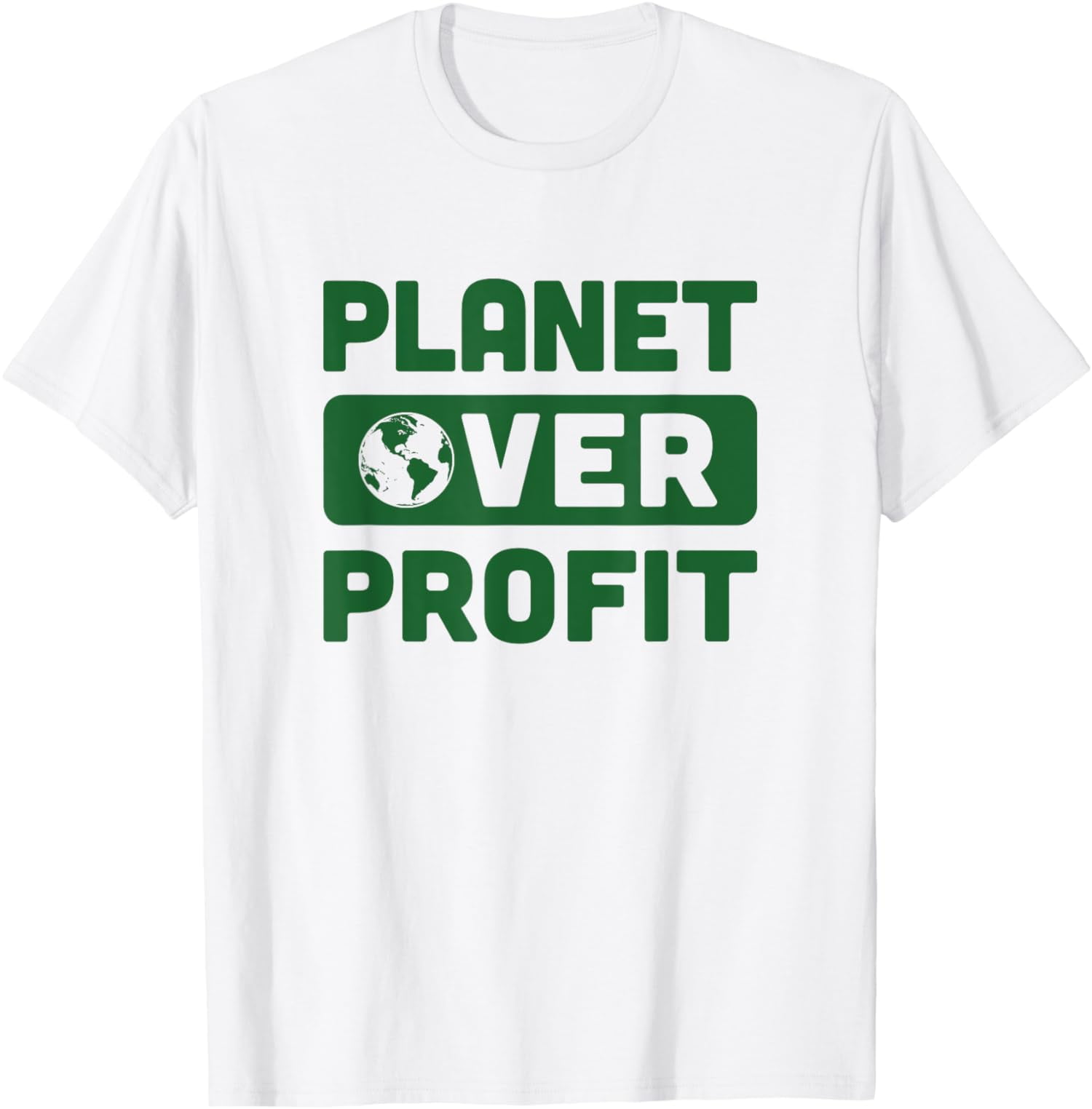 Planet Over Profit Earth Day Climate Change Global Warming T-Shirt ...