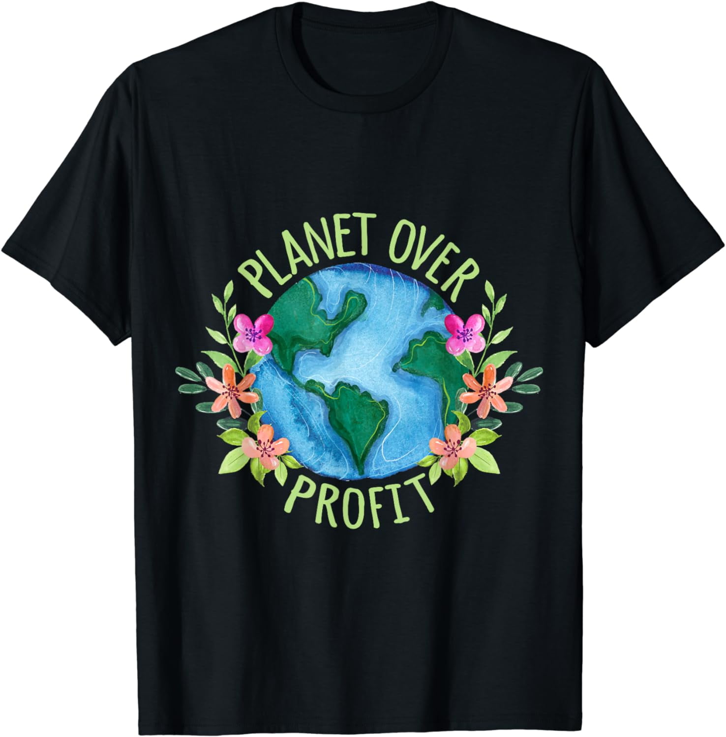 Planet Over Profit Save The Earth Campaign Awareness Tee T-Shirt ...