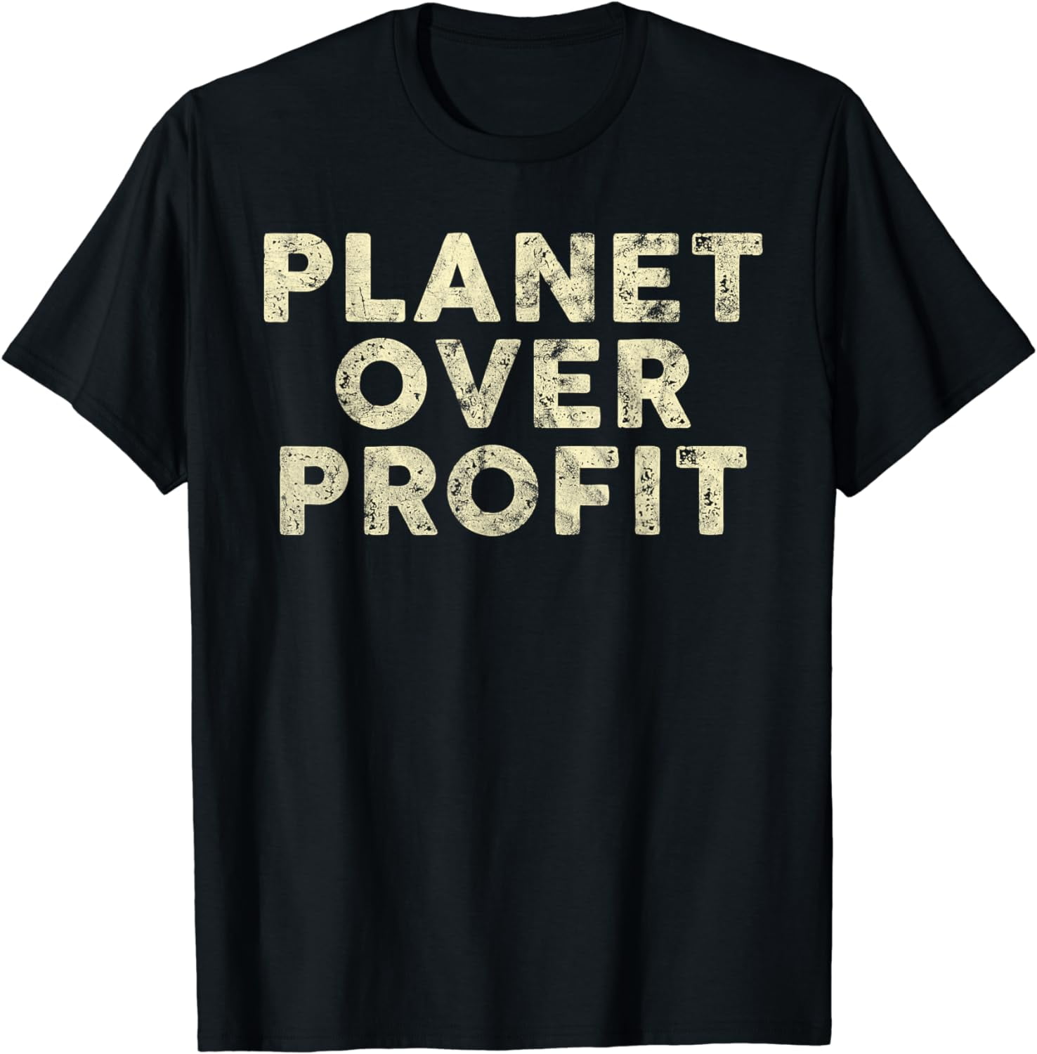 Planet Over Profit Vintage Protect Environment Quote T-Shirt - Walmart.com