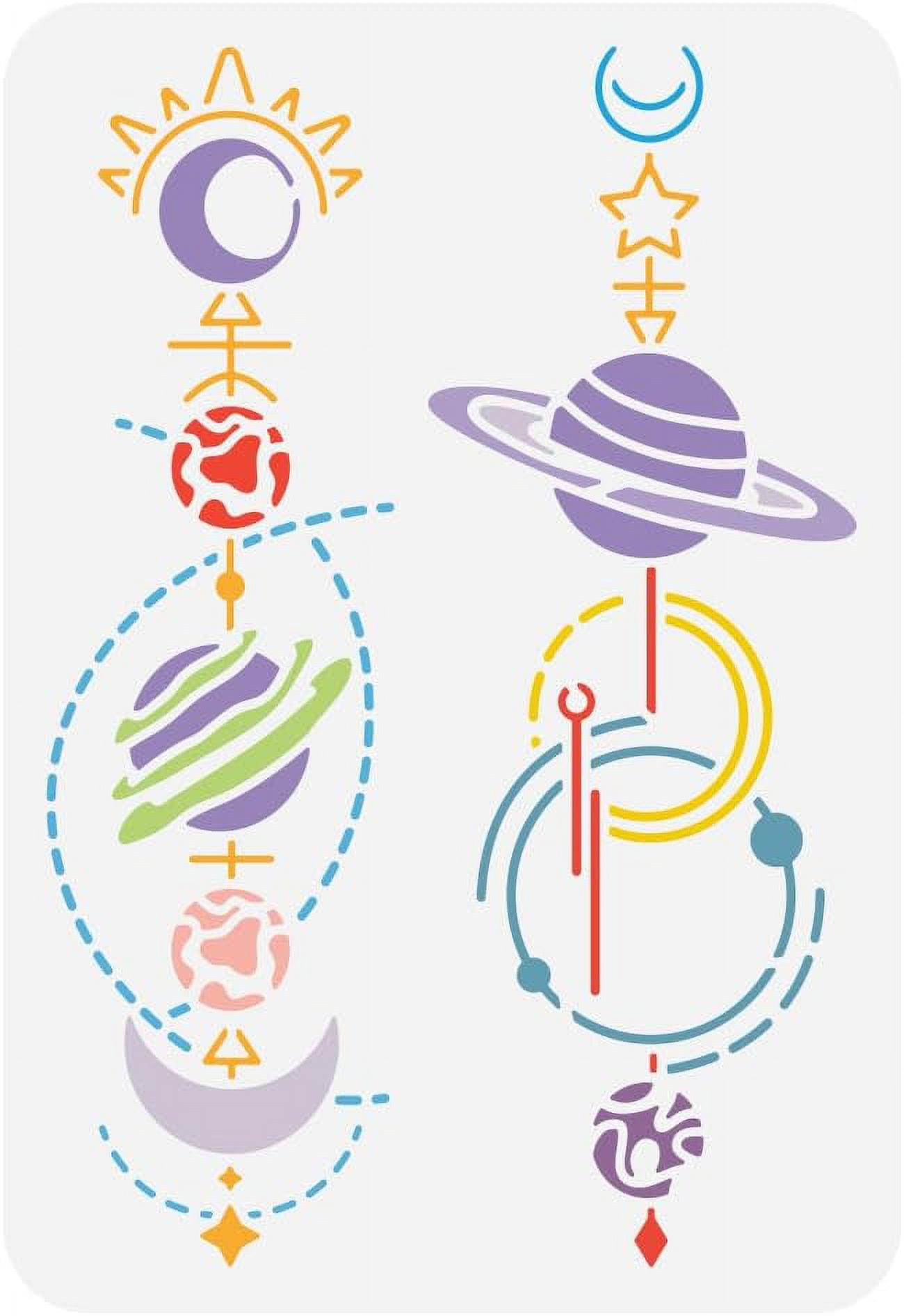 Planet Painting Stencil 8.3x11.7inch Reusable Solar System Pattern ...