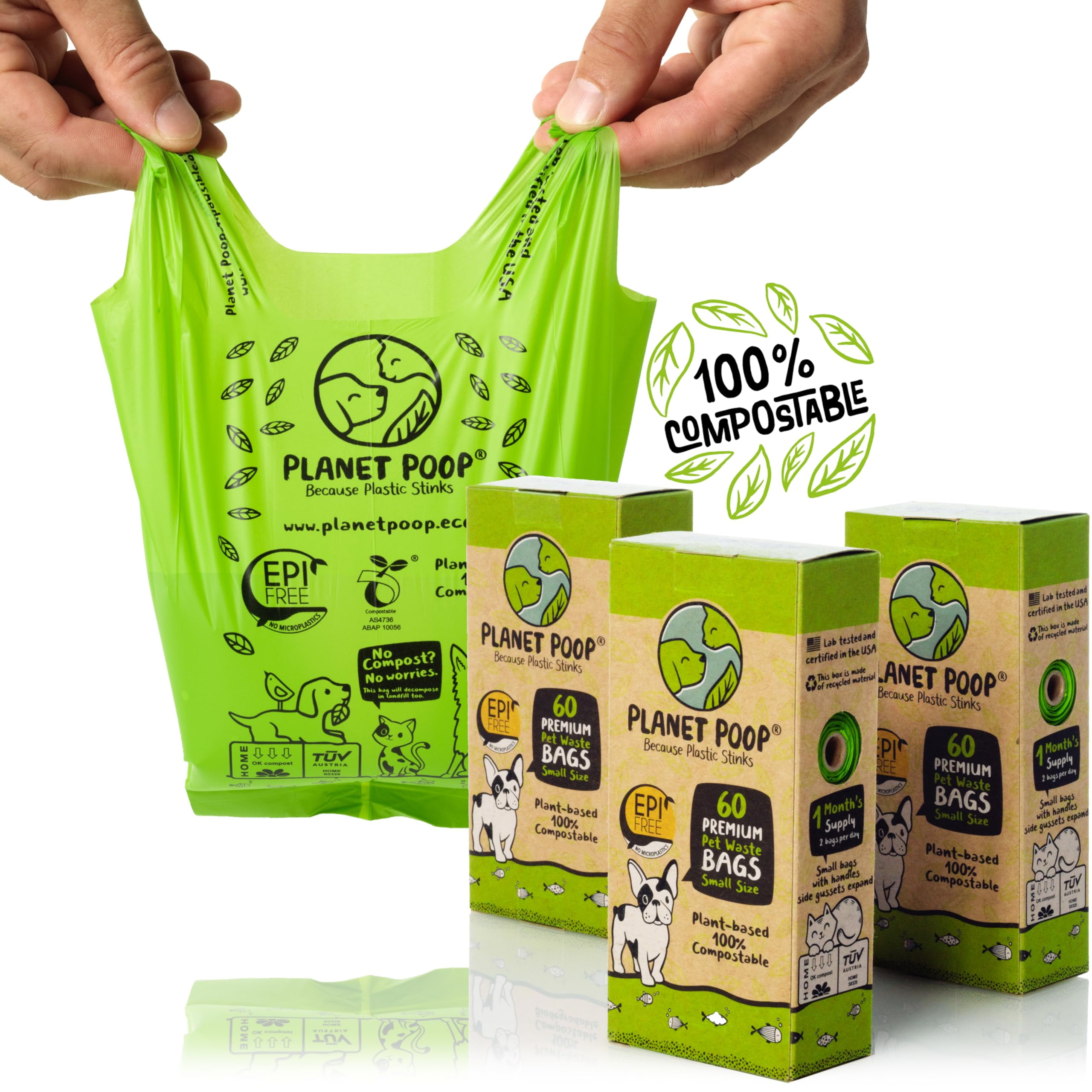 Planet Poop Biodegradable Dog STF9 Poop Bags, 180 Count, Plant-Based ...