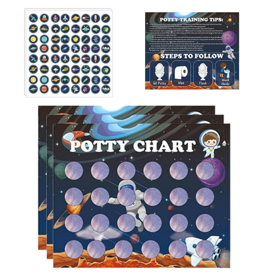 Planet Potty Training Sticker Chart 15 Pcs Toilet Training Reward Chart ...