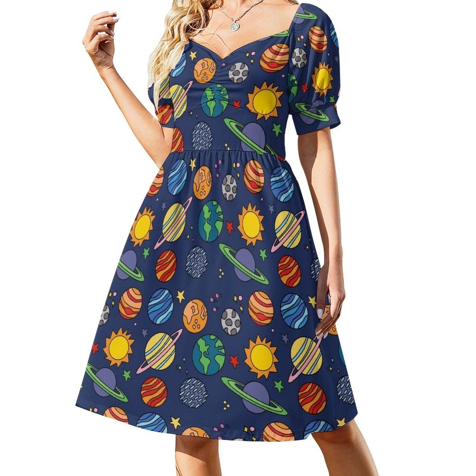 Planet Print | Space | Earth | Astronomy | Science Dress womans ...
