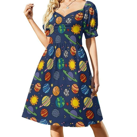 Planet Print | Space | Earth | Astronomy | Science Dress womans ...