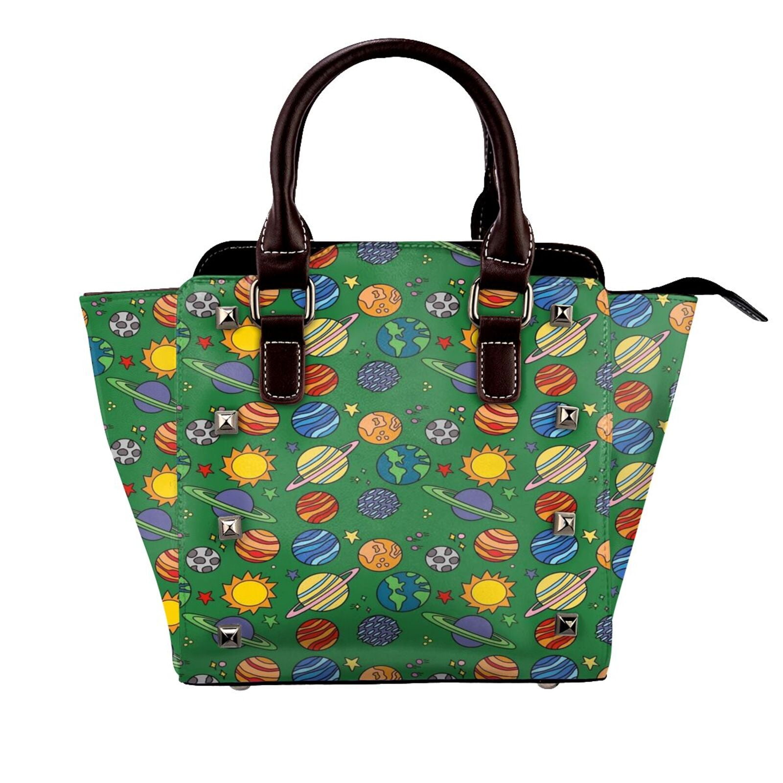 Planet Print Space Earth Astronomy Science Green Rivet Fashion One ...