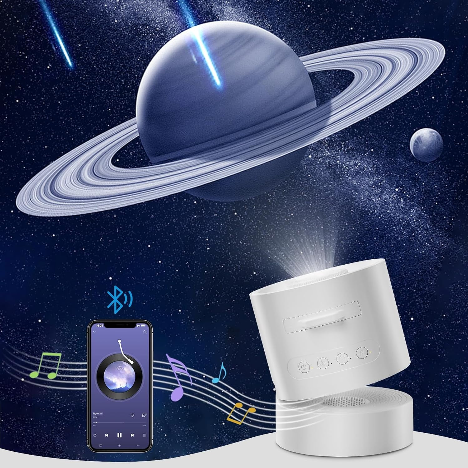 Planet Projector Night Light for Bedroom,Starry Galaxy Light Projector ...