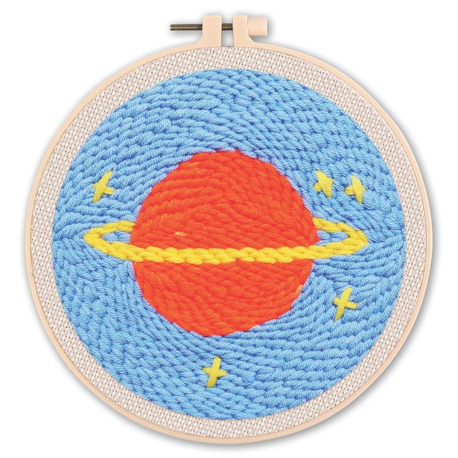 Planet Punch Needle Kits Adults Beginner, Handcraft DIY Craft Hoop Kit ...