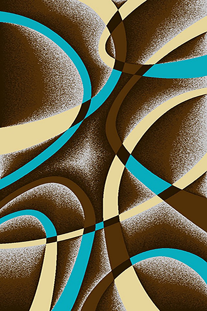 Planet Rugs Premium 3D Thick Abstract Indoor Area Rug 2305 Mocha Brown ...