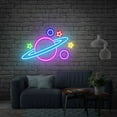 Planet Saturn neon sign,Planet Galaxy Neon Signs,UFO LED Neon Lights ...