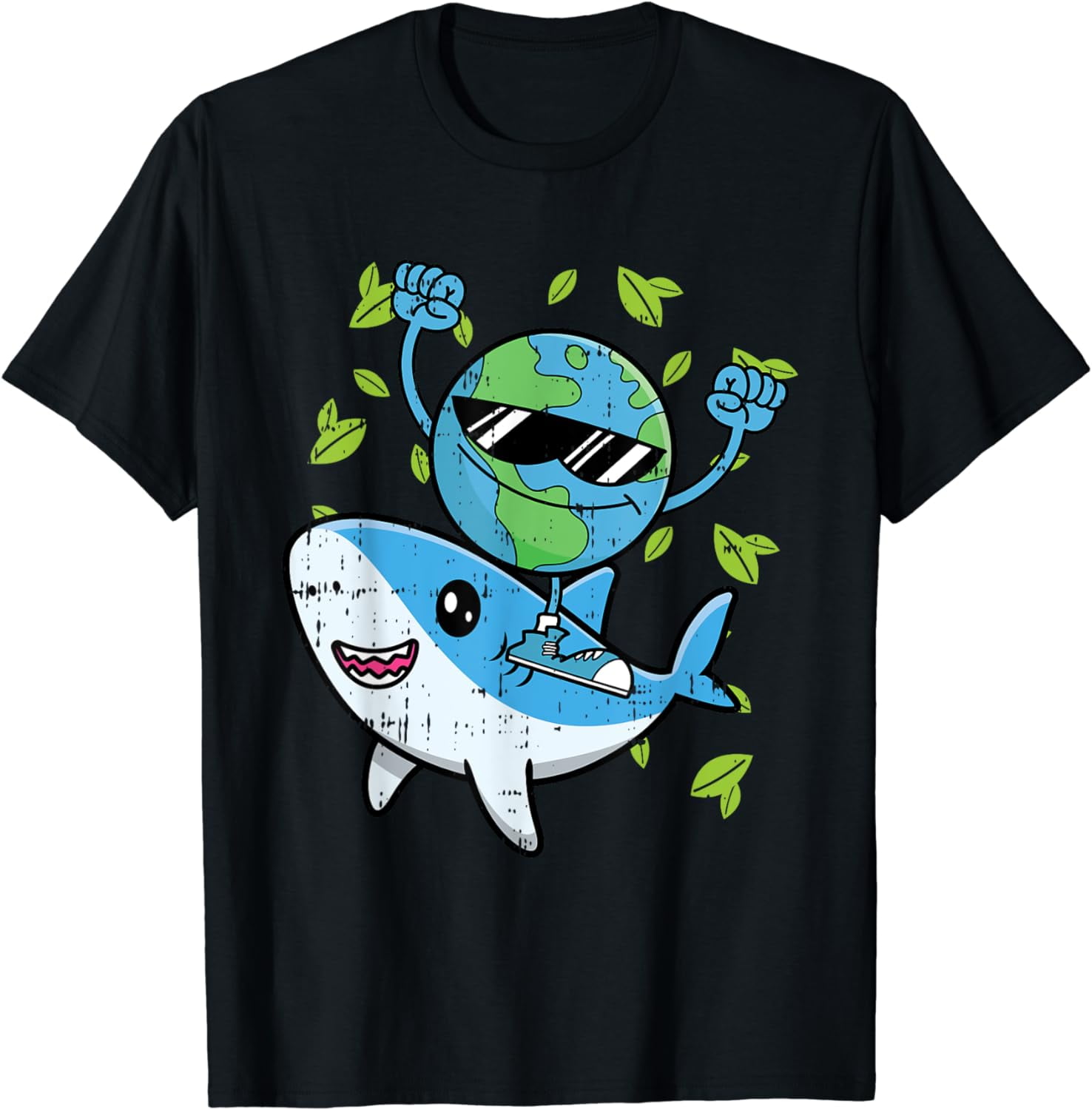 Planet Shark Earth Day Environmental Animal Conservation T-Shirt ...