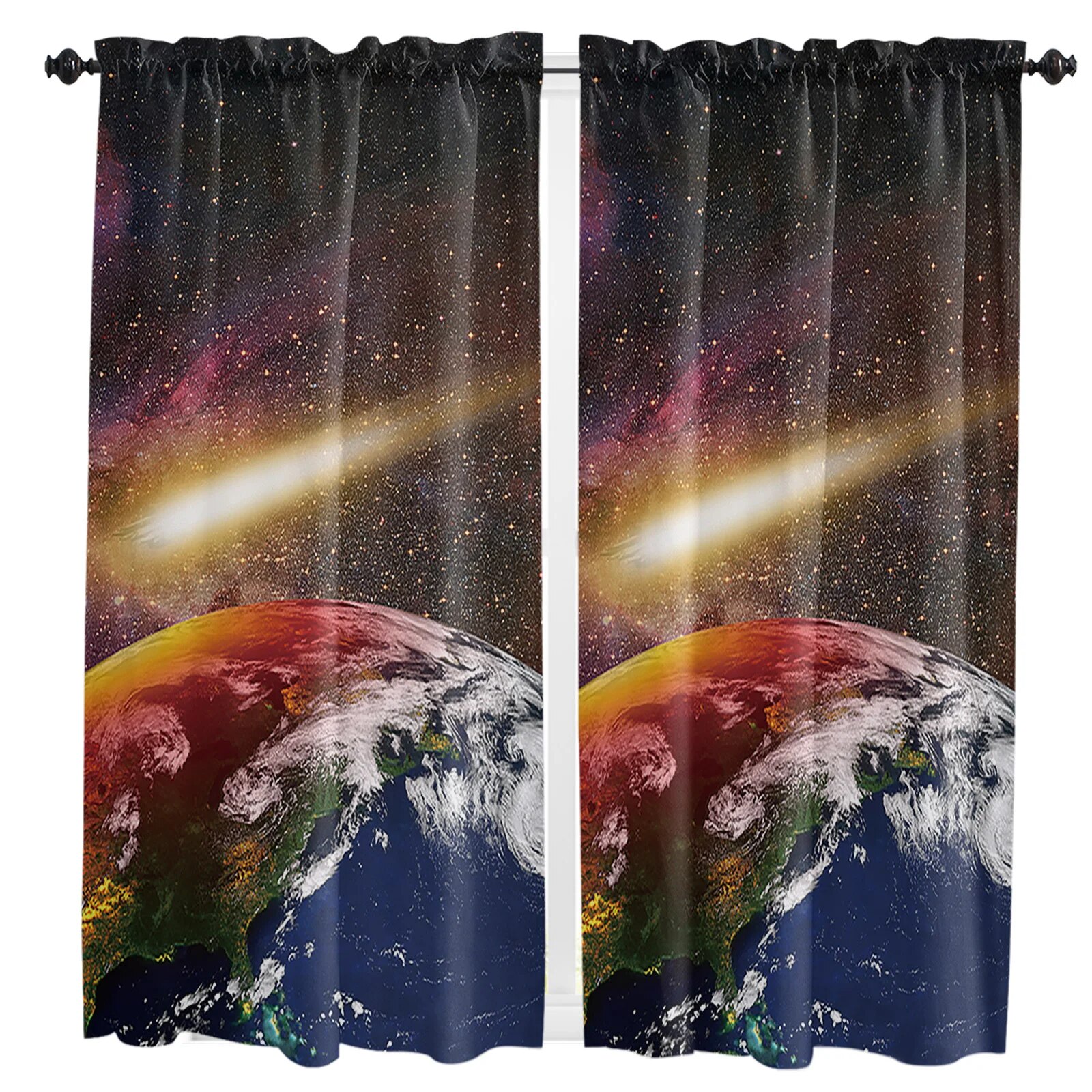 Planet Solar System Space Alien Window Curtains for Living Room the ...
