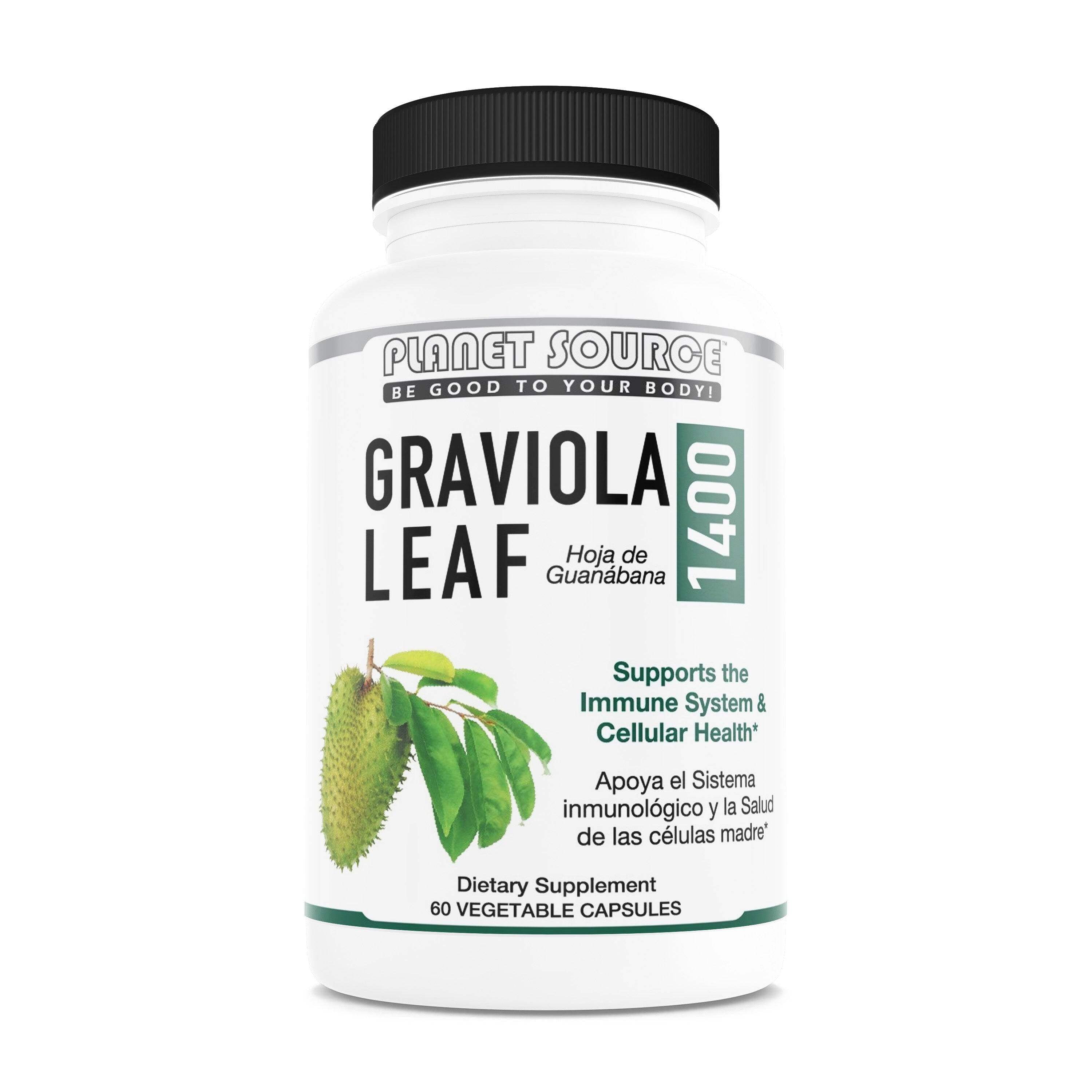 Planet Source Graviola Leaf (Annona muricata) Soursop-Hoja de Guan bana 60 capsules - Walmart.com