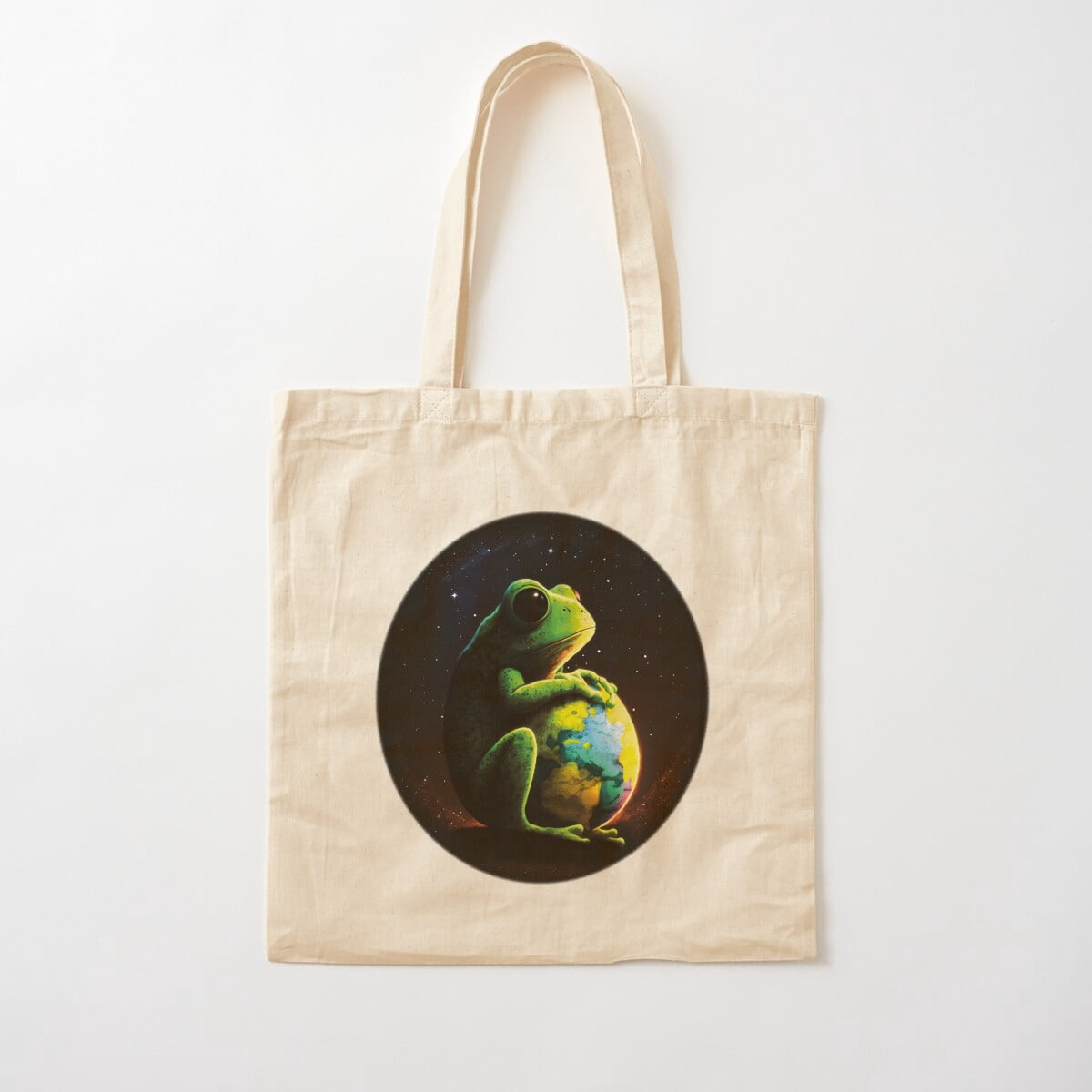 Planet Space Frog (1) - Save The Planet Cotton Tote Bag Canvas Tote Bag ...