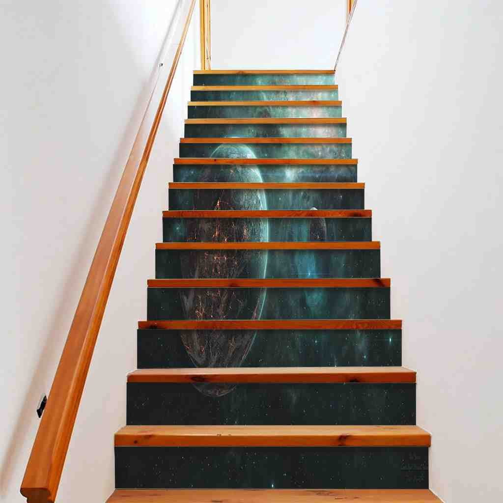 Planet Stair Stickers Universe Solar System Staircase Riser Decals ...
