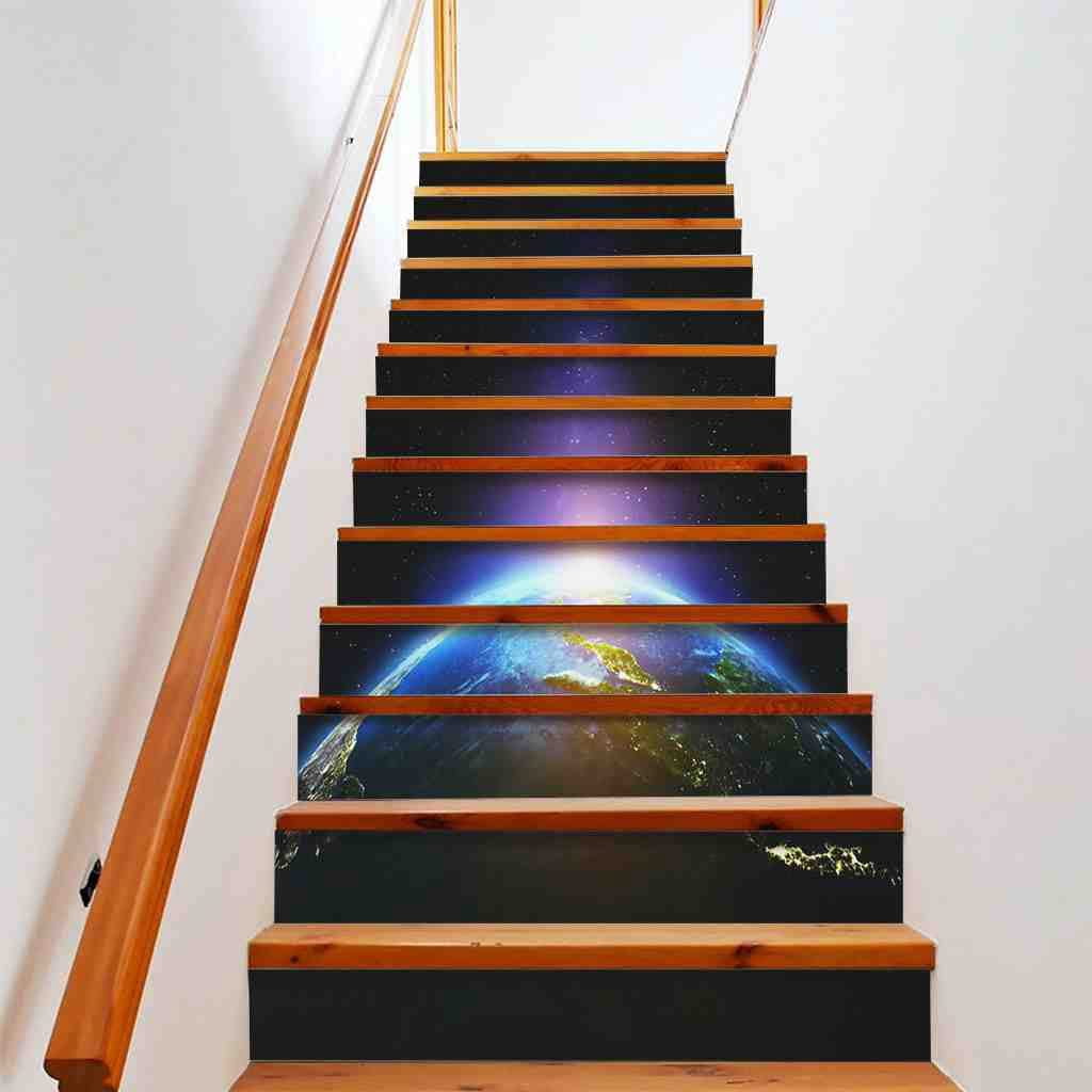 Planet Stair Stickers Universe Solar System Staircase Riser Decals ...