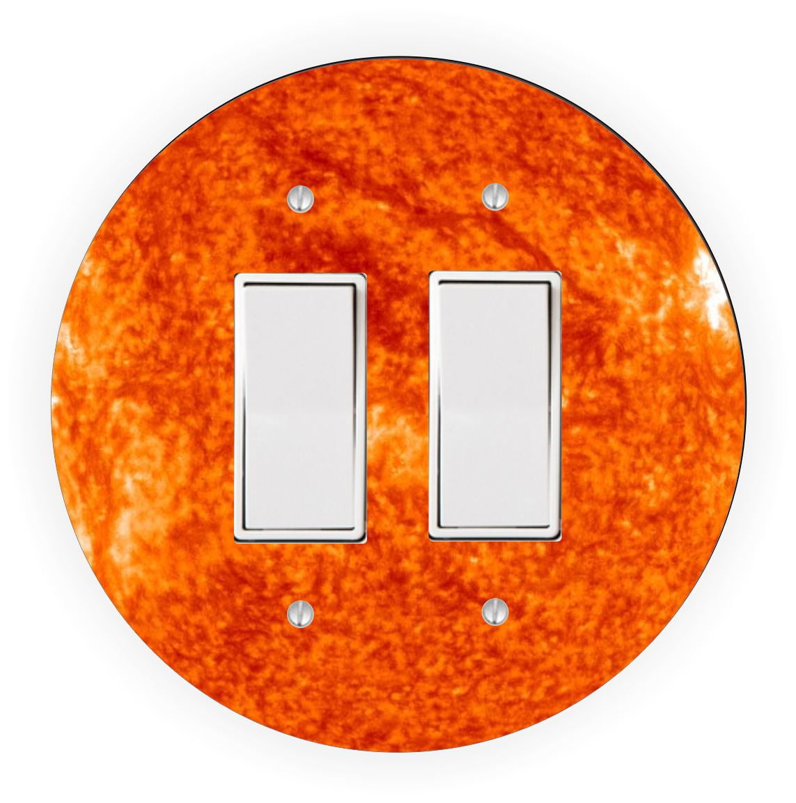 Planet Sun Design - Round Light Switch Plate Cover - Single Rocker ...