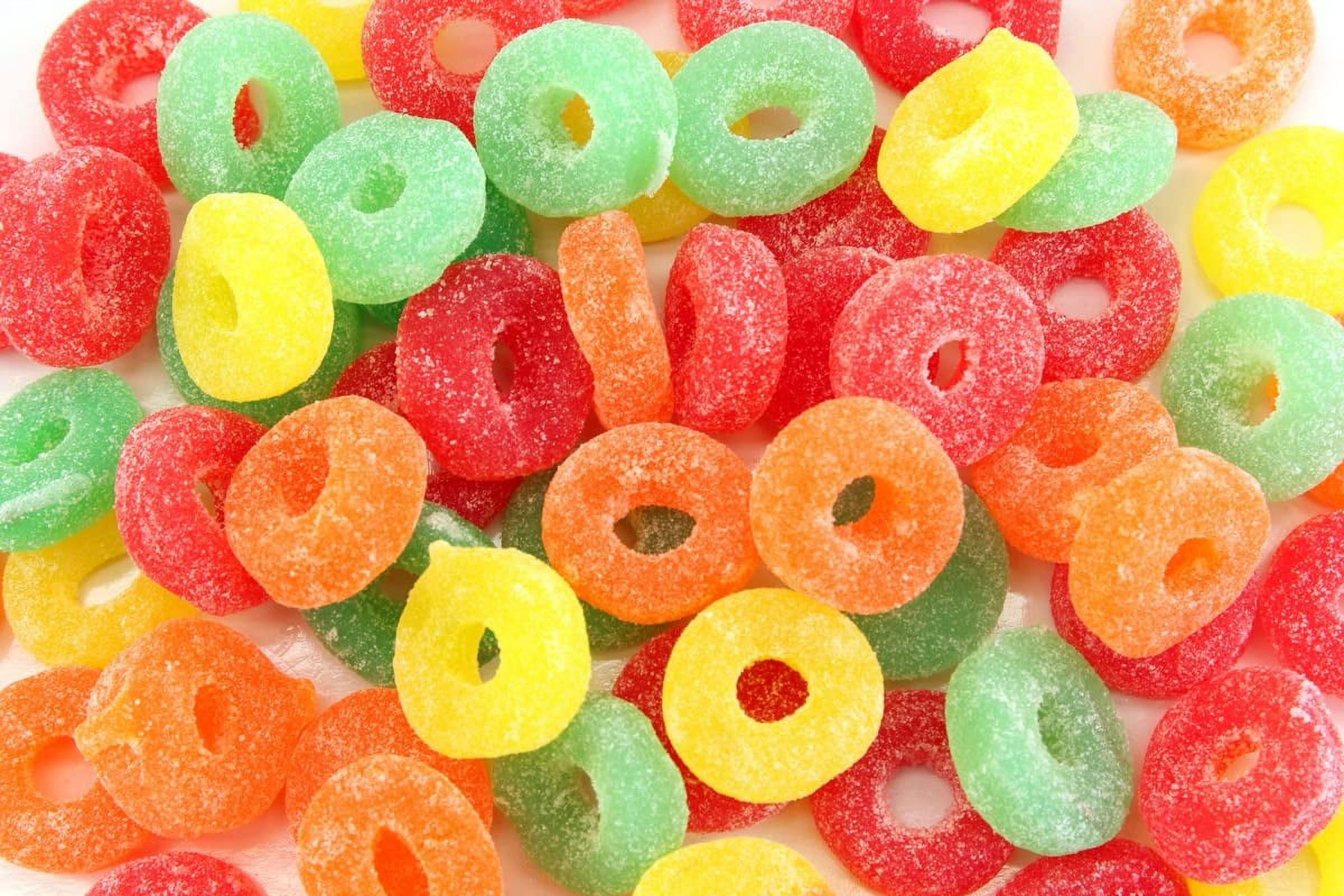 Planet Sweets Assorted Gummy YPF5 Fruit Rings Candy - 1.5 Pounds ...