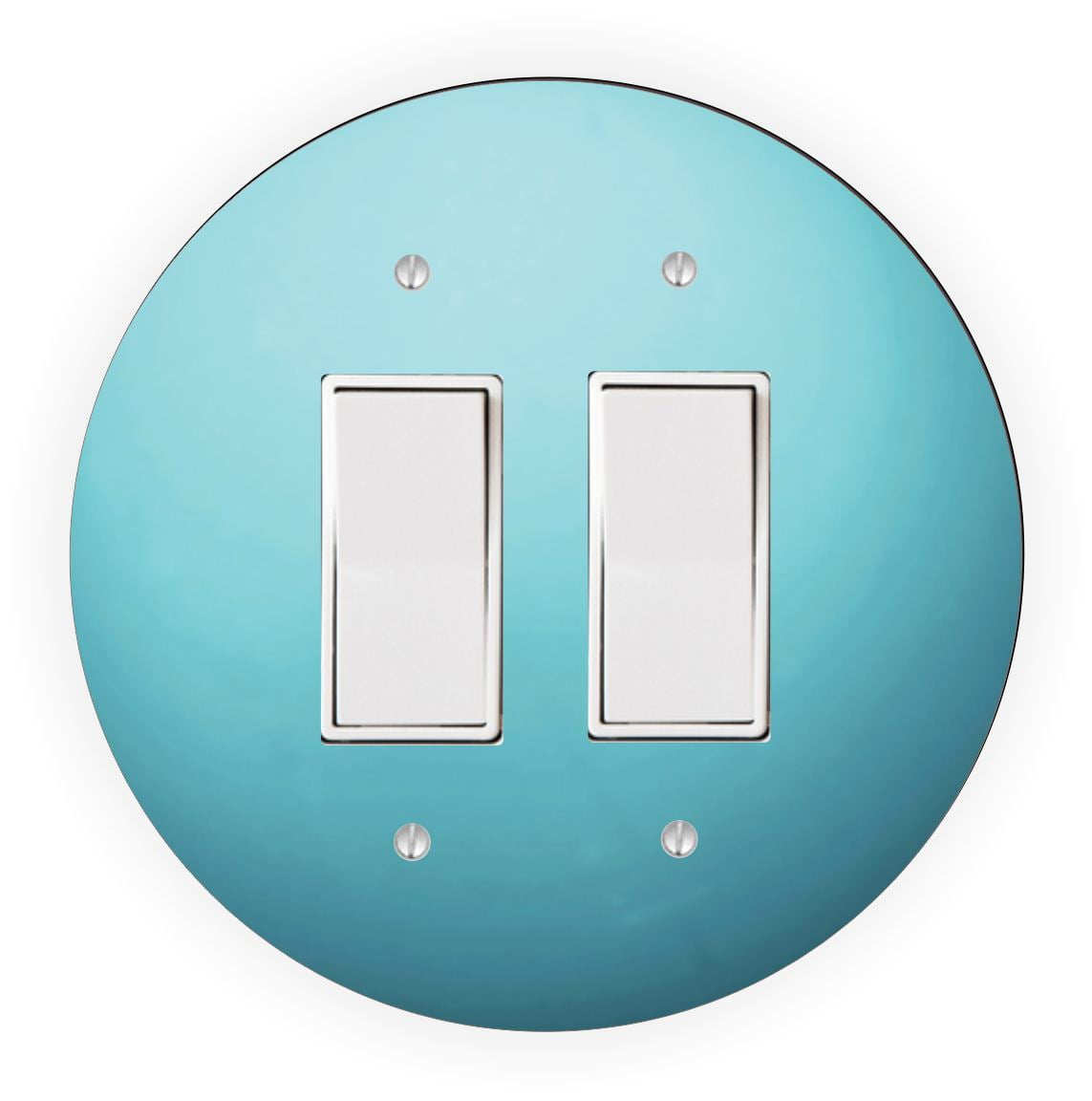 Planet Uranus Design - Round Light Switch Plate Cover - Double Rocker ...