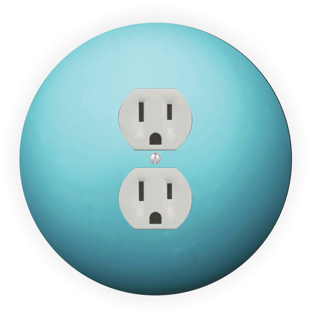 Planet Uranus Design - Round Light Switch Plate Cover - Outlet Cover ...