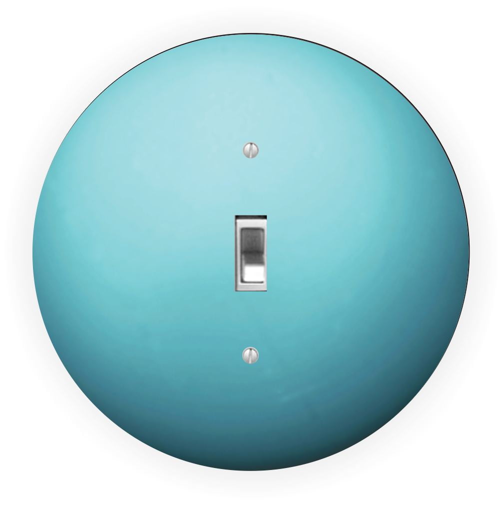 Planet Uranus Design - Round Light Switch Plate Cover - Single Toggle ...