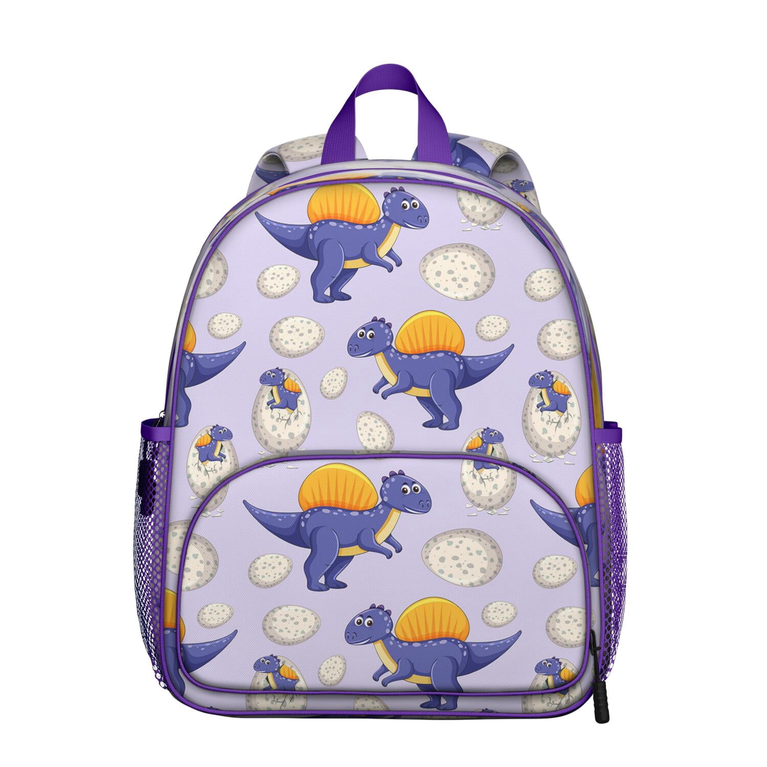 Planet and Dinosaur Student Backpack – Watercolor Cartoon Dino Design ...