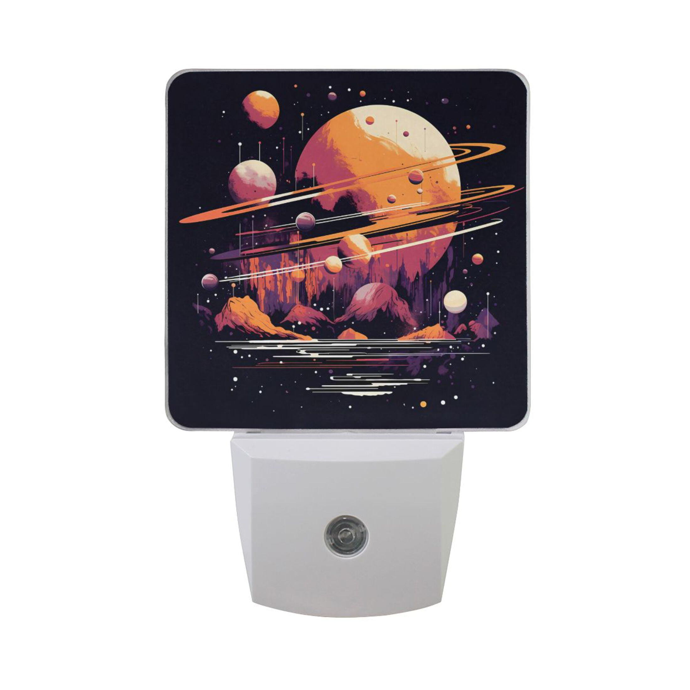 Planet and Mount Night Light 2 Pack LED Nightlight Plug into Wall Dusk ...