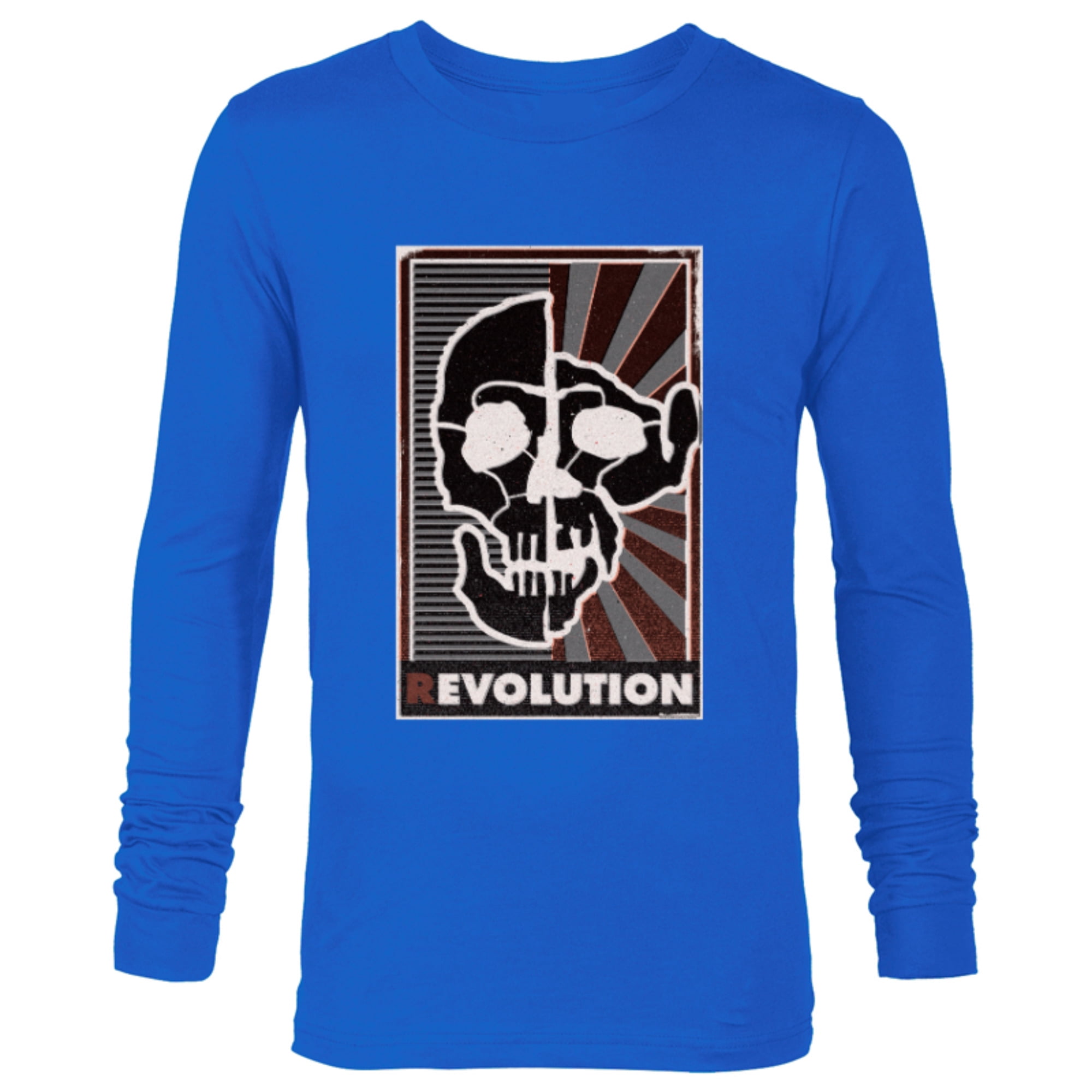 Planet of the Apes Evolution Revolution Human and Ape Skulls - Long Sleeve T-Shirt for Men ...