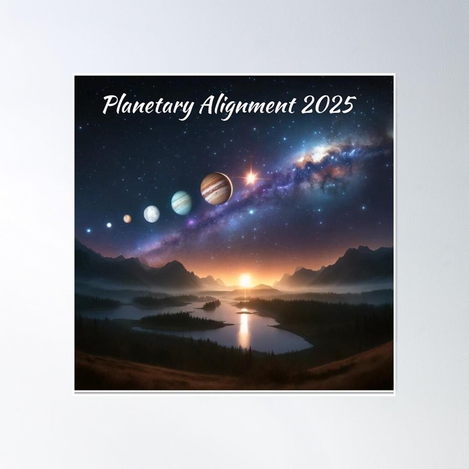 Planetary Alignment 2025 Poster Wall Art, Modern Wall Decor, 16x16 ...
