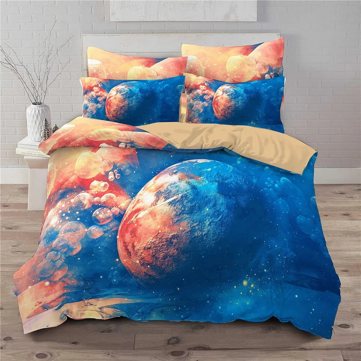 Planetary Duvet Cover Set for Adults Teens Luxury 3D Printed Mysterious ...