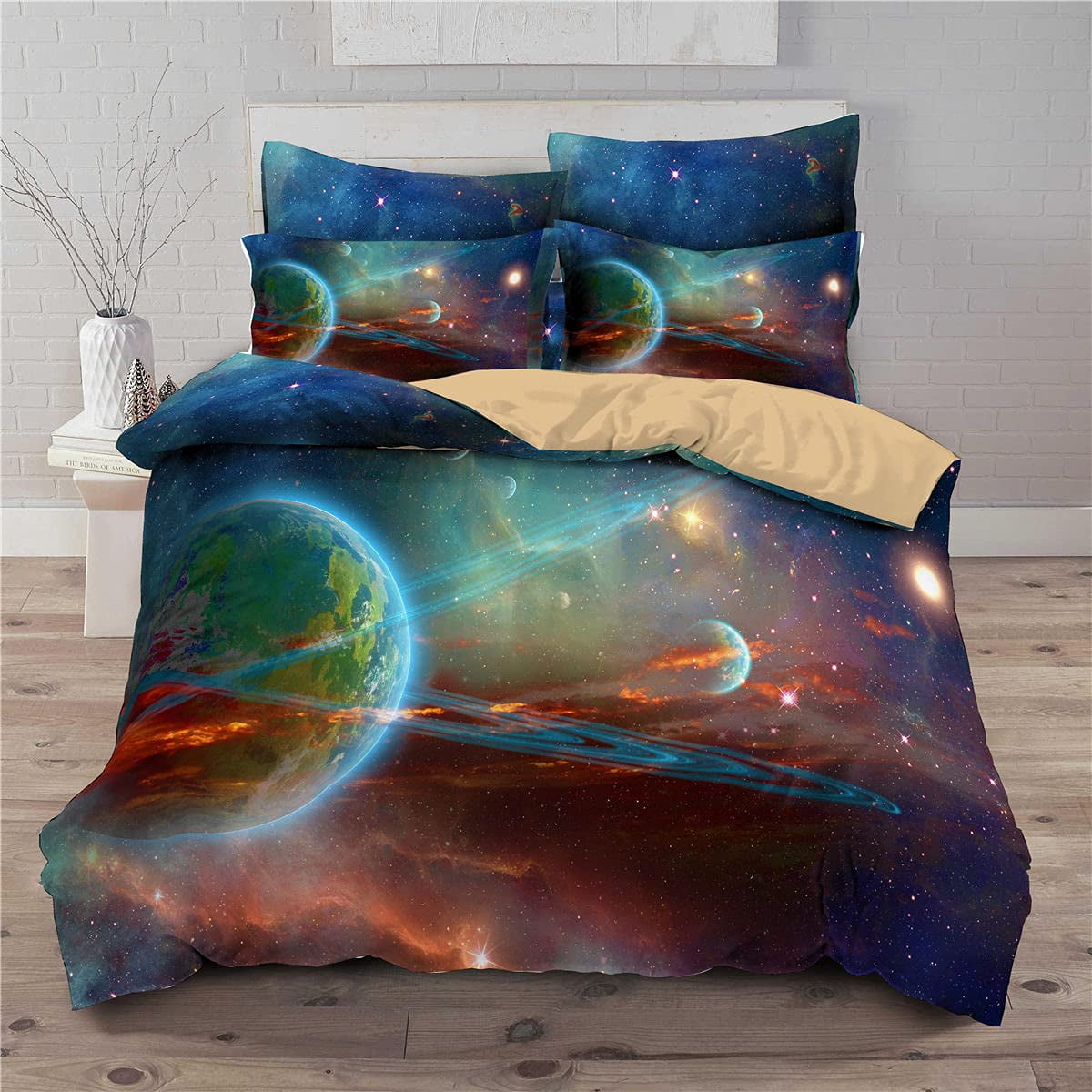 Planetary Duvet Cover Set for Adults Teens Luxury 3D Printed Mysterious ...