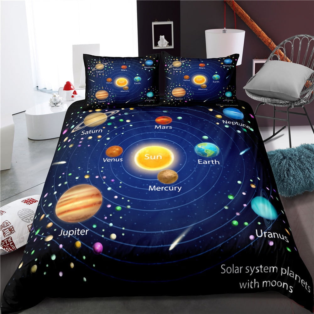 Planetary Duvet Cover Set for Adults Teens Luxury 3D Printed Mysterious ...