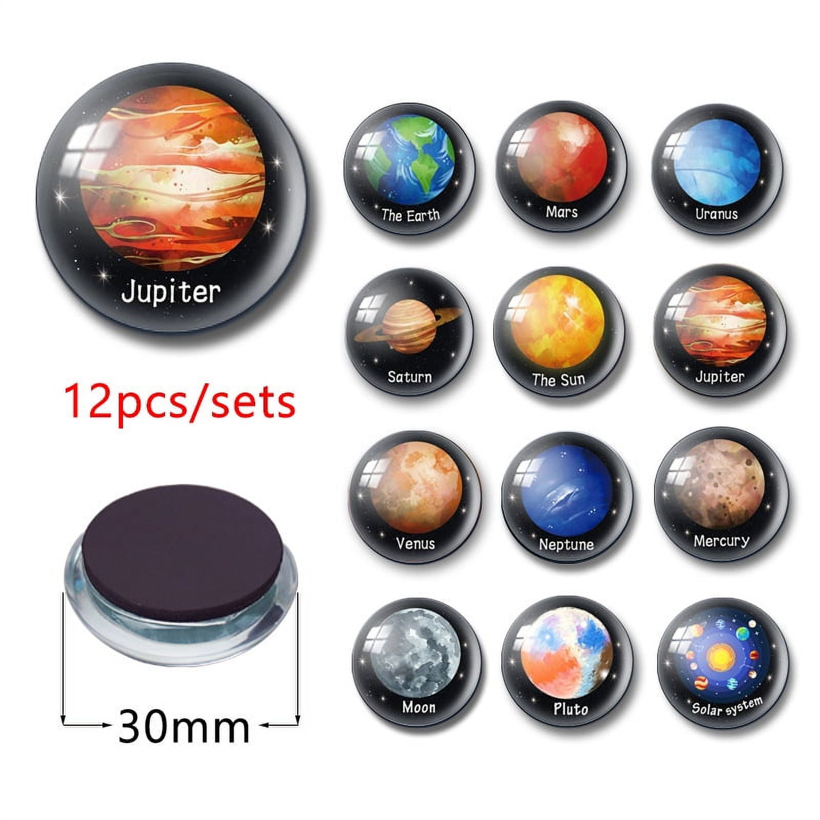 Planetary Fridge Magnets -12 Pack Refrigerator Magnets, Office Magnets ...